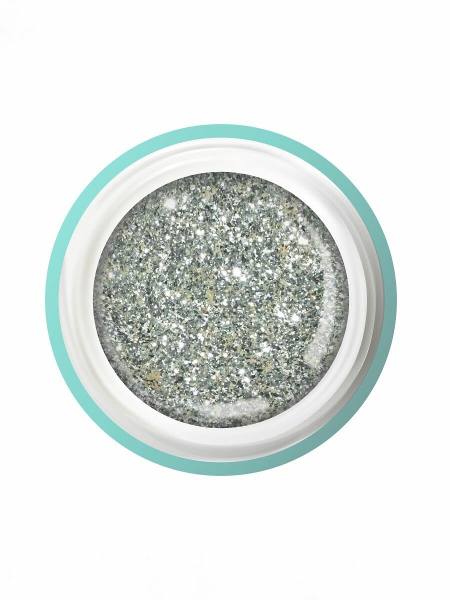 Nail Club Гель-краска с блёстками S-01 Platinum Edition, 5 мл.