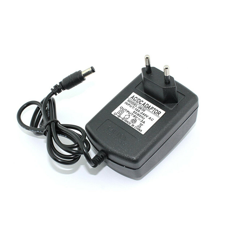 Блок питания 6V 3A 18W 5.5x2.5mm для модемов, роутеров, касс, TV – BOX, сканеров, электробритв, радиоприемников и других устройств
