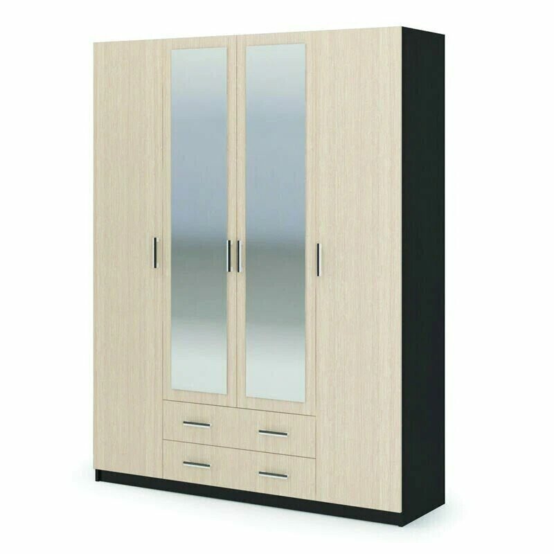 Шкаф четырехдверный ШК 602 М «Гармония», венге/дуб белфорт (1600х500х2200)