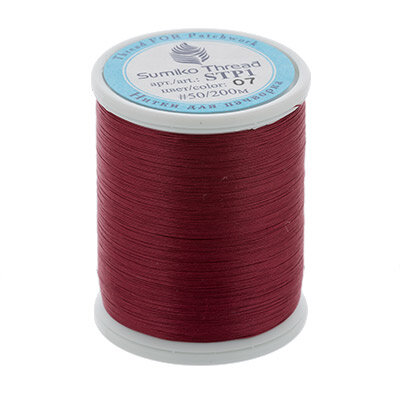 Нитки "SumikoThread" для пэчворка STP1 50 100% хлопок 219 я 200 м №07 бордовый