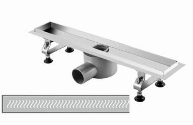 Душевой лоток с гидрозатвором RGW SDR-01 E1, сливной линейный, 800мм