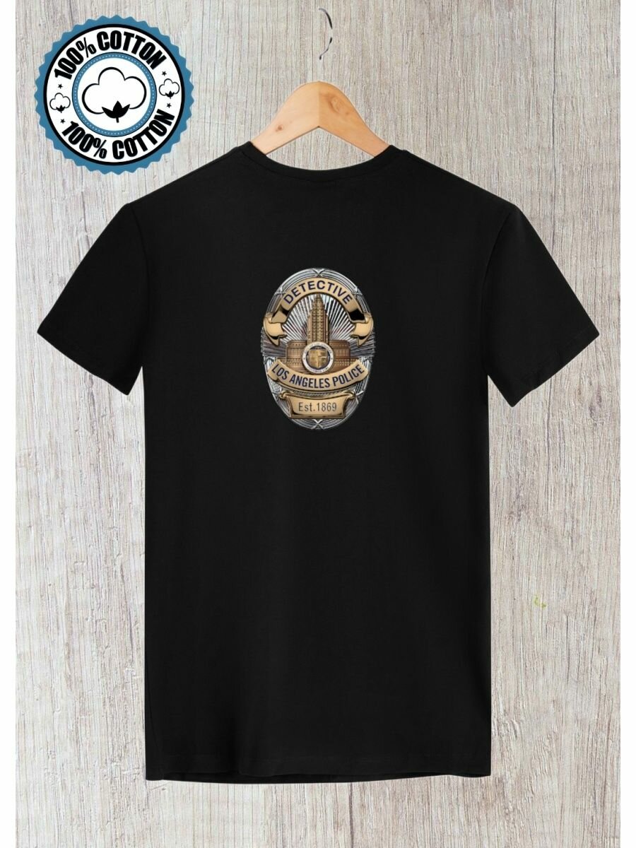 Футболка эмблема значек детектив полиции la