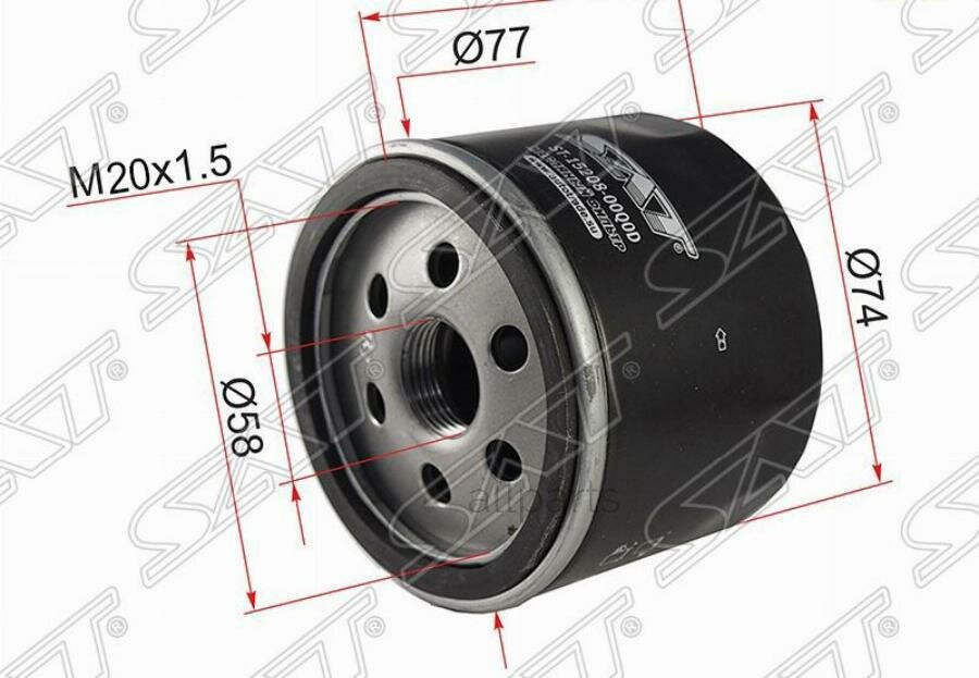 SAT ST-15208-00Q0D Фильтр масляный LADA Largus 12- / Nissan Almera 03-19