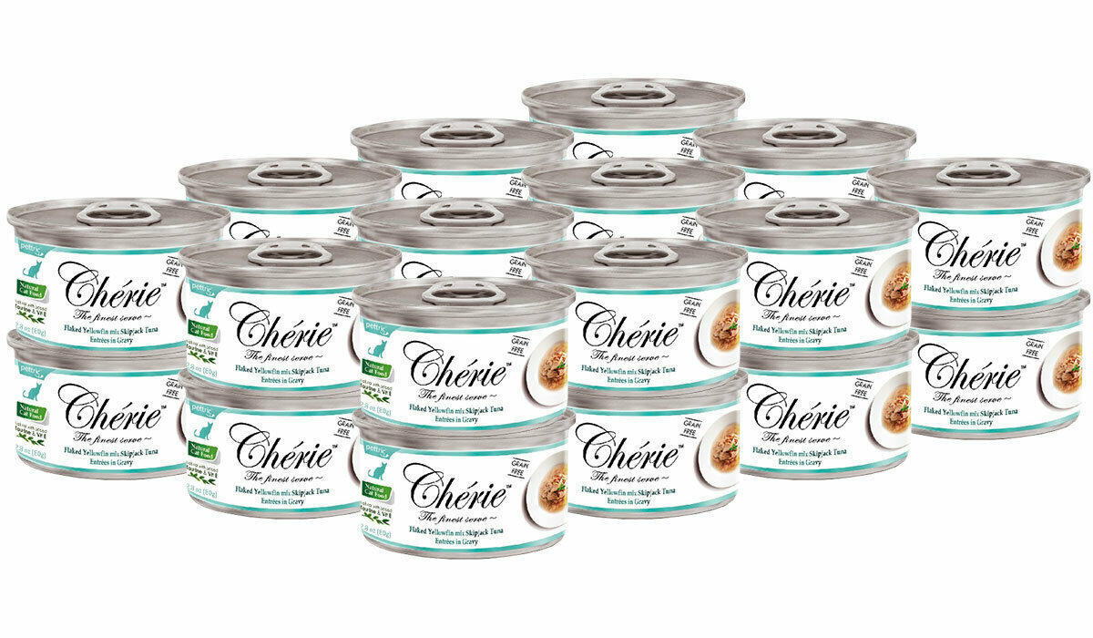 PETTRIC CHERIE ADULT CAT GRAIN FREE TUNA беззерновые для взрослых кошек с тунцом в подливе (80 гр х 24 шт)