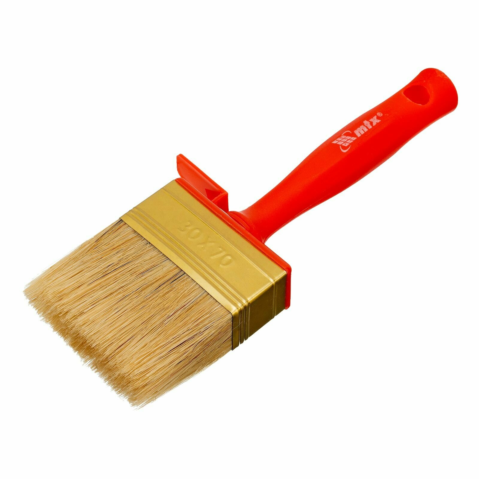 Кисть-ракля MTX 30х70 мм, натуральная щетина, пластмассовый корпус, пластмассовая ручка (84120)