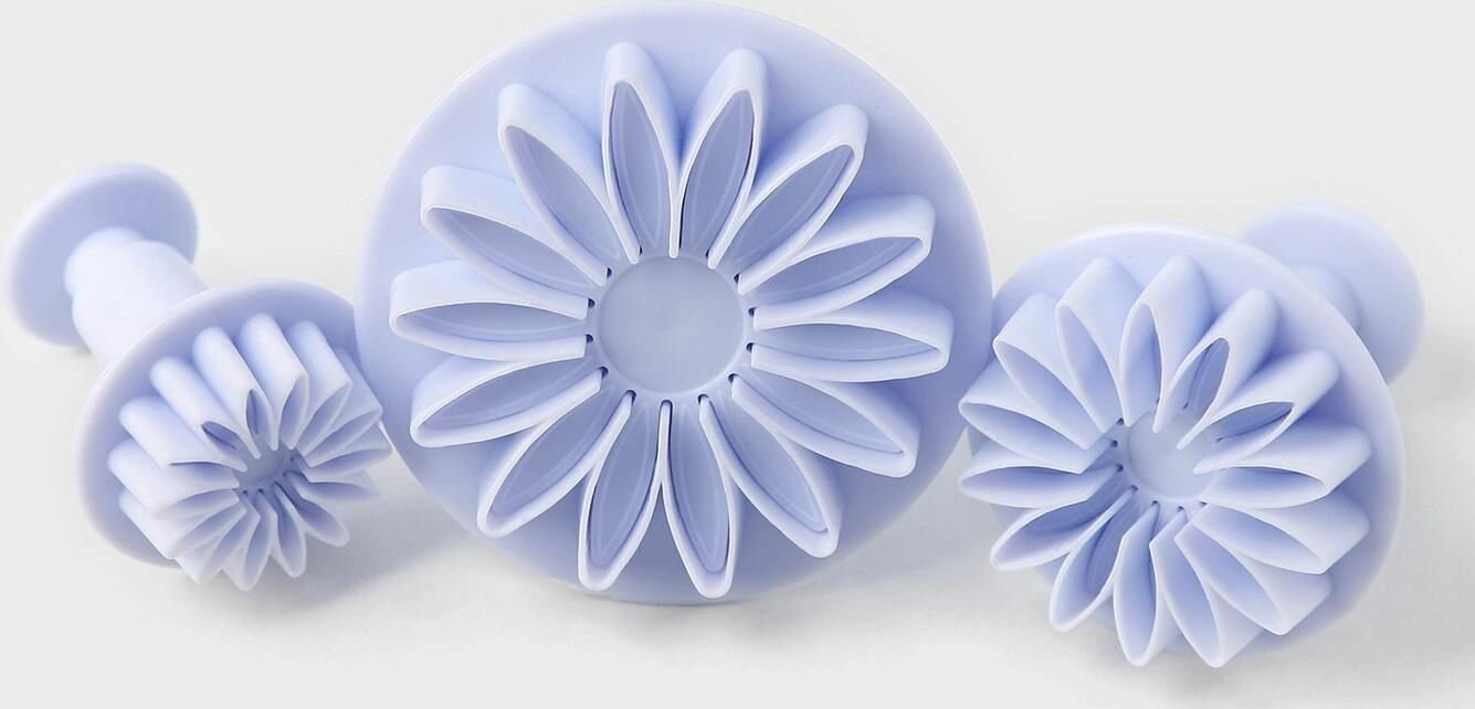 Набор плунжеров кондитерских Герберы, 3 шт: 5,5 см, 4 см, 2,5 см