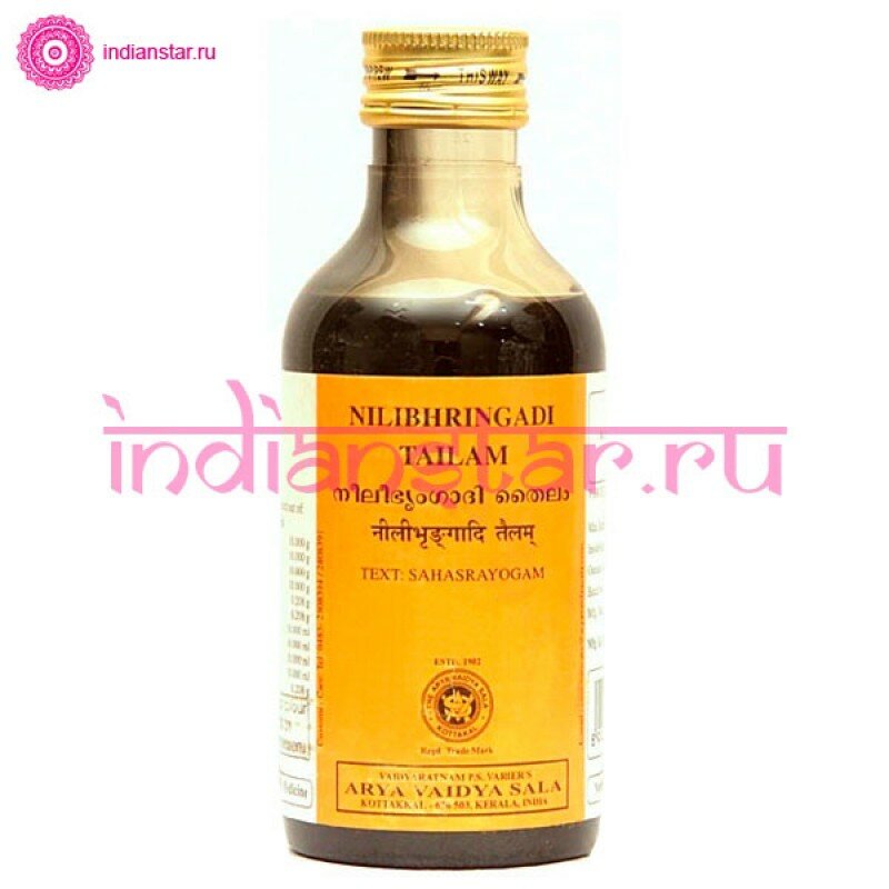 Масло для волос Нилибхрингади (Nilibhringadi Tailam hair oil Arya Vaidya Sala), 200 мл
