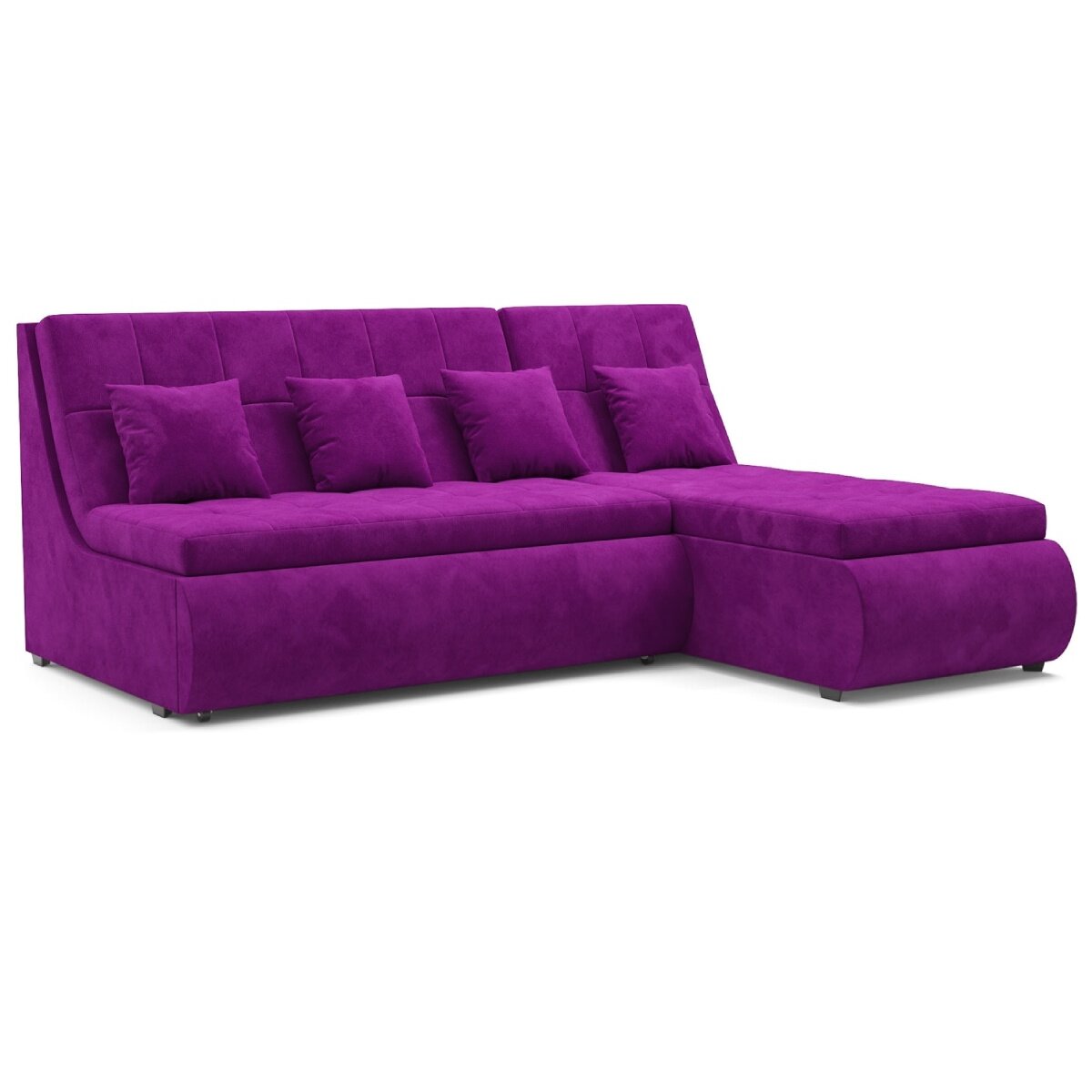 Угловой диван Сток Диванов Монреаль Violet фиолетовый, механизм дельфин
