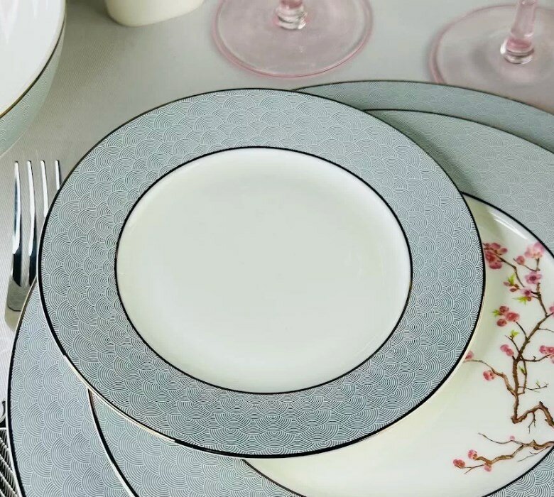 Набор из 6 тарелок 16,5см сакура Костяной фарфор 145-637 118-145-637