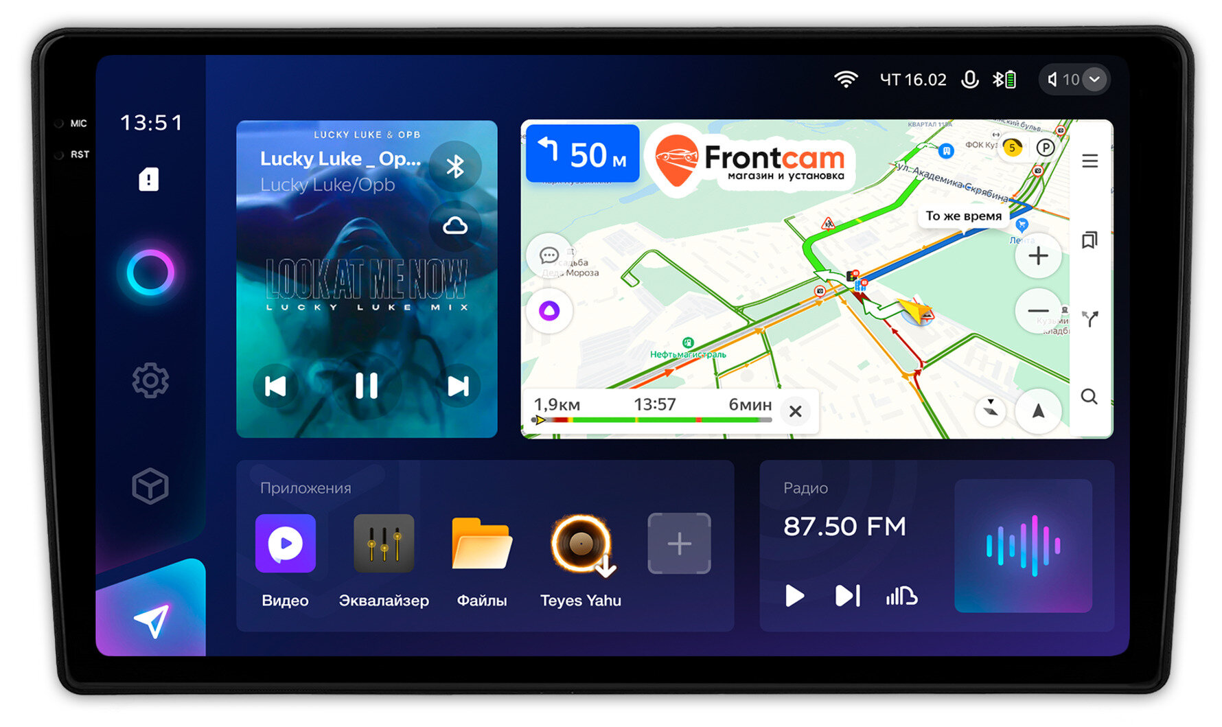 Штатная магнитола Suzuki Ignis 2 2003-2008 Teyes CC3 2K 6/128 10.36" RM-10-1478 Android 10 (4G-SIM, DSP, QLed)