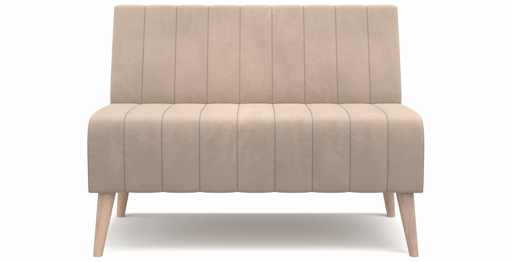 Прямой диван PUSHE Норман без подлокотников, нераскладной, для кухни, прихожей, балкона, детской, бежевый Balance 130