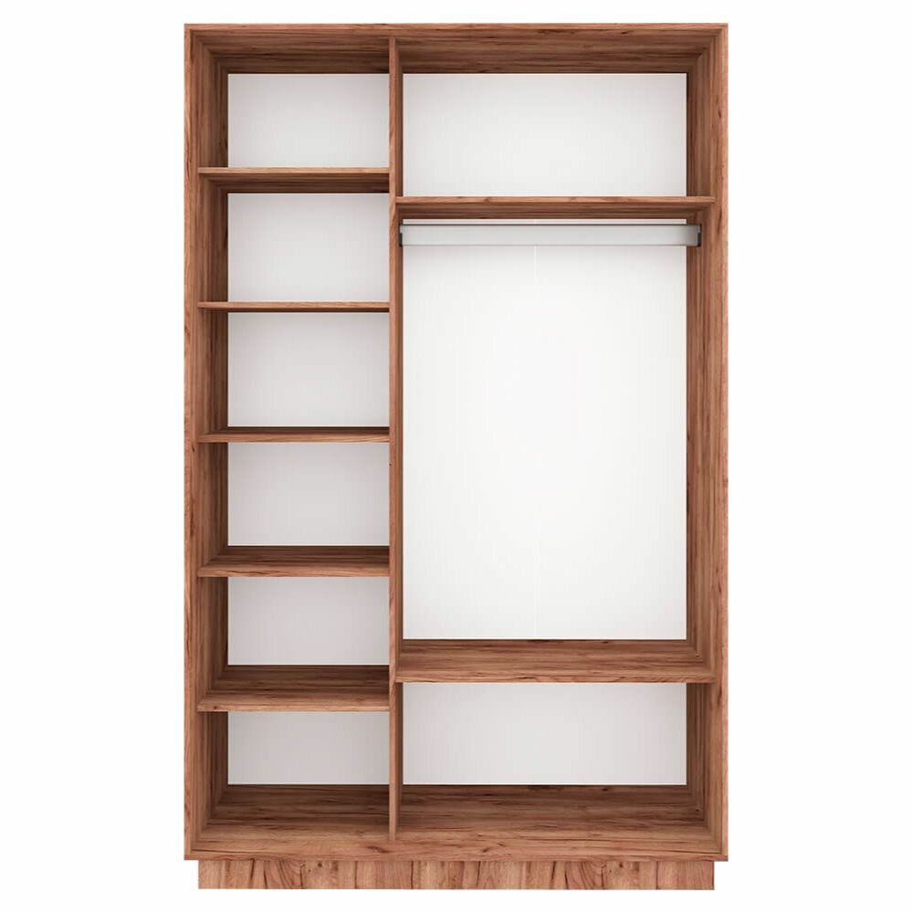 Корпус шкафа-купе Пирамида "Ника-7", Дуб крафт табак, ЛДСП, без дверей