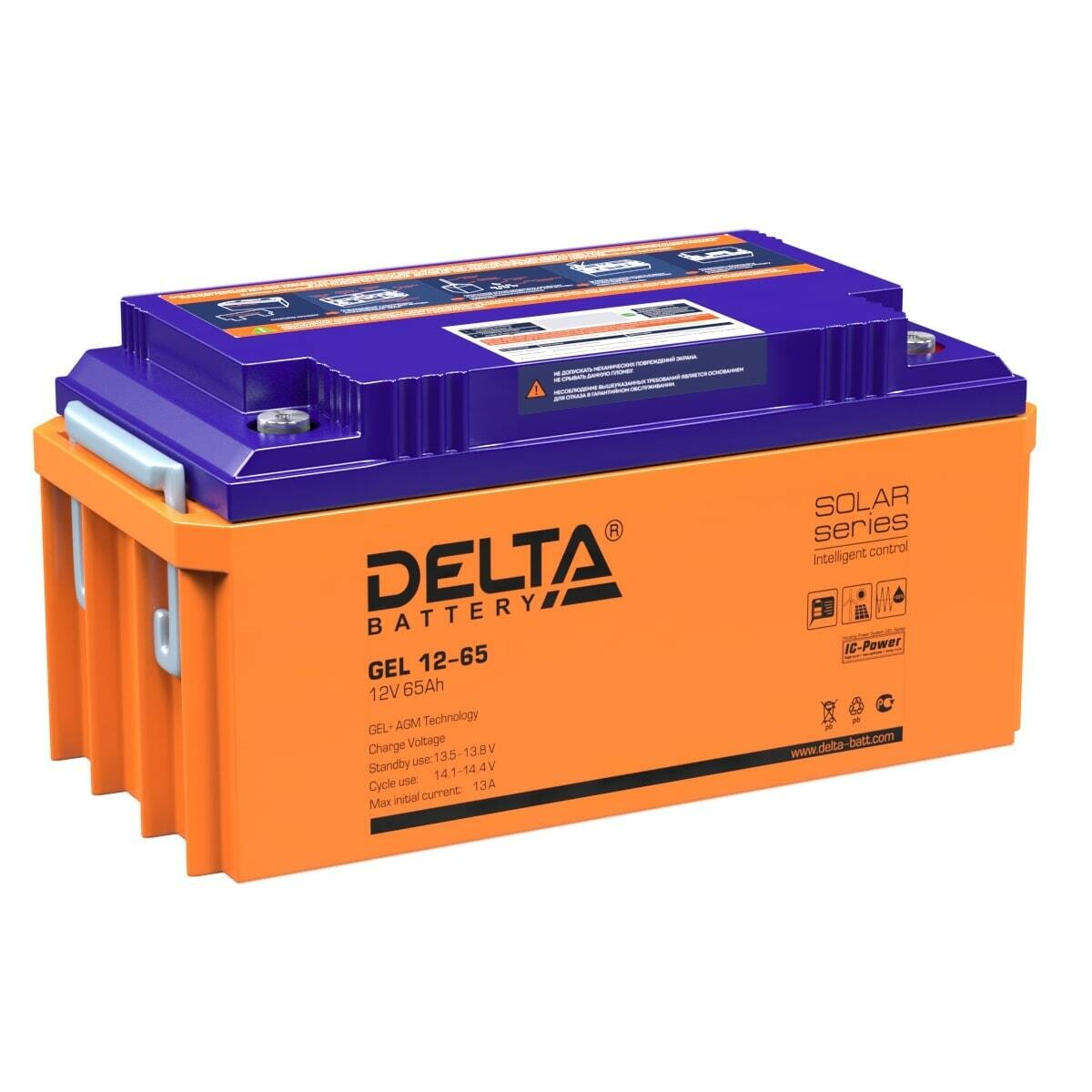 Аккумулятор гелевый DELTA GEL 12-65