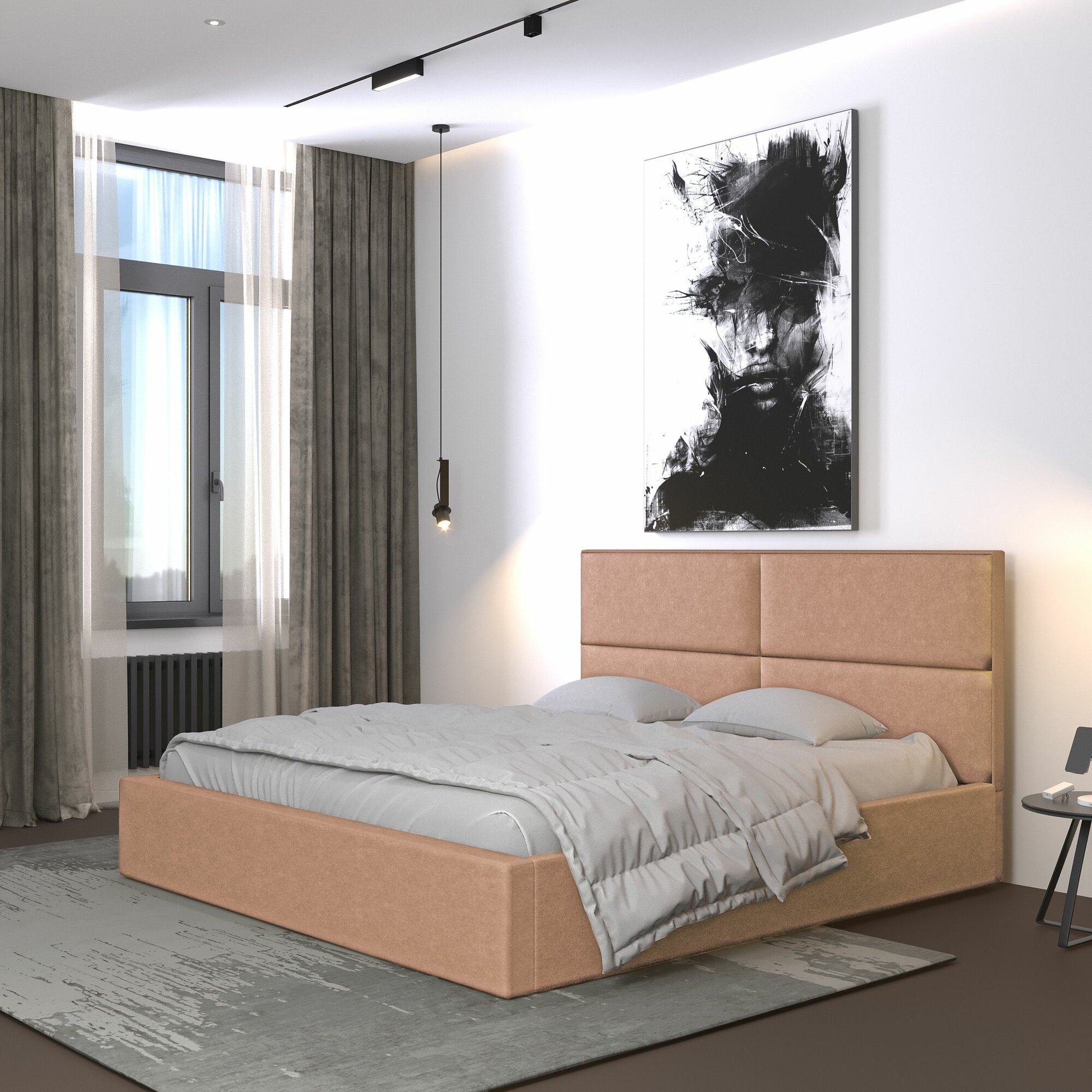 Двуспальная кровать 160х200 Палермо (2024) с подъёмным механизмом, фабрика Микс-Интерьер (Россия)