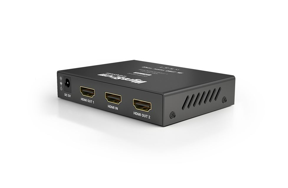 Wyrestorm exp-sp-0102-h2, разветвитель 1 в 2 hdmi, поддержка 4k, hdmi2.0 (18 гб/с), hdcp 2.2, масштабирование с 4к до 1080р.