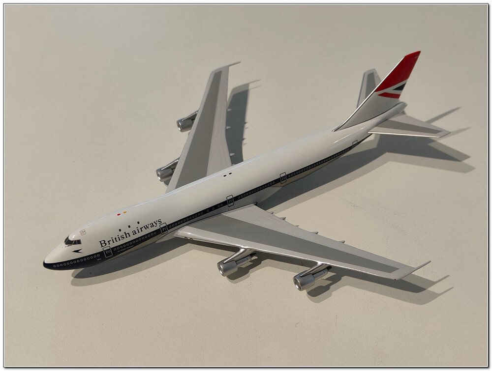 Модель коллекционная BIGBIRD400 Boeing b 747-136 british airways g-awnh limited 240 pcs (длина 17,66 см)