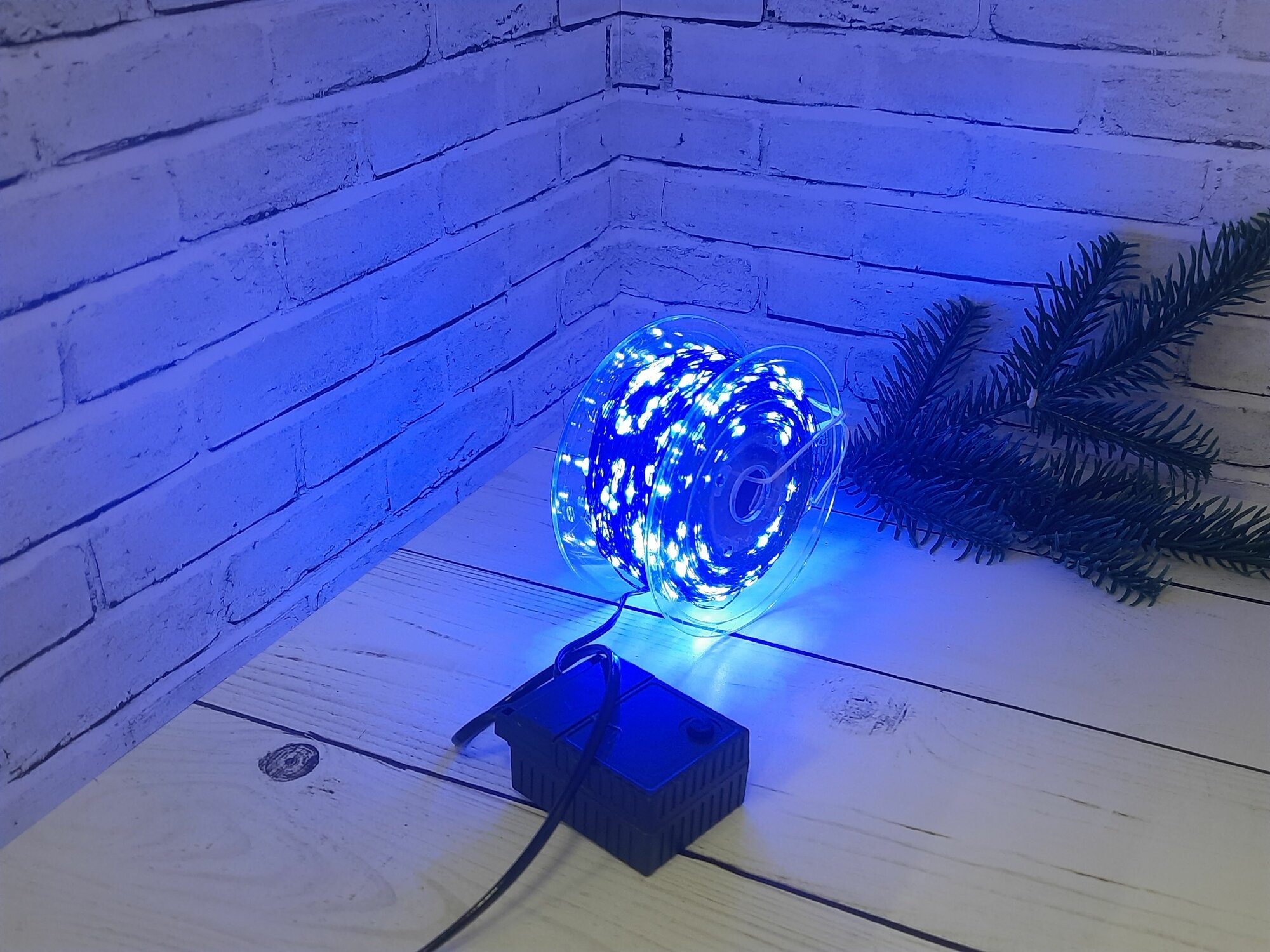 Гирлянда роса на зеленой проволоке 100 метров