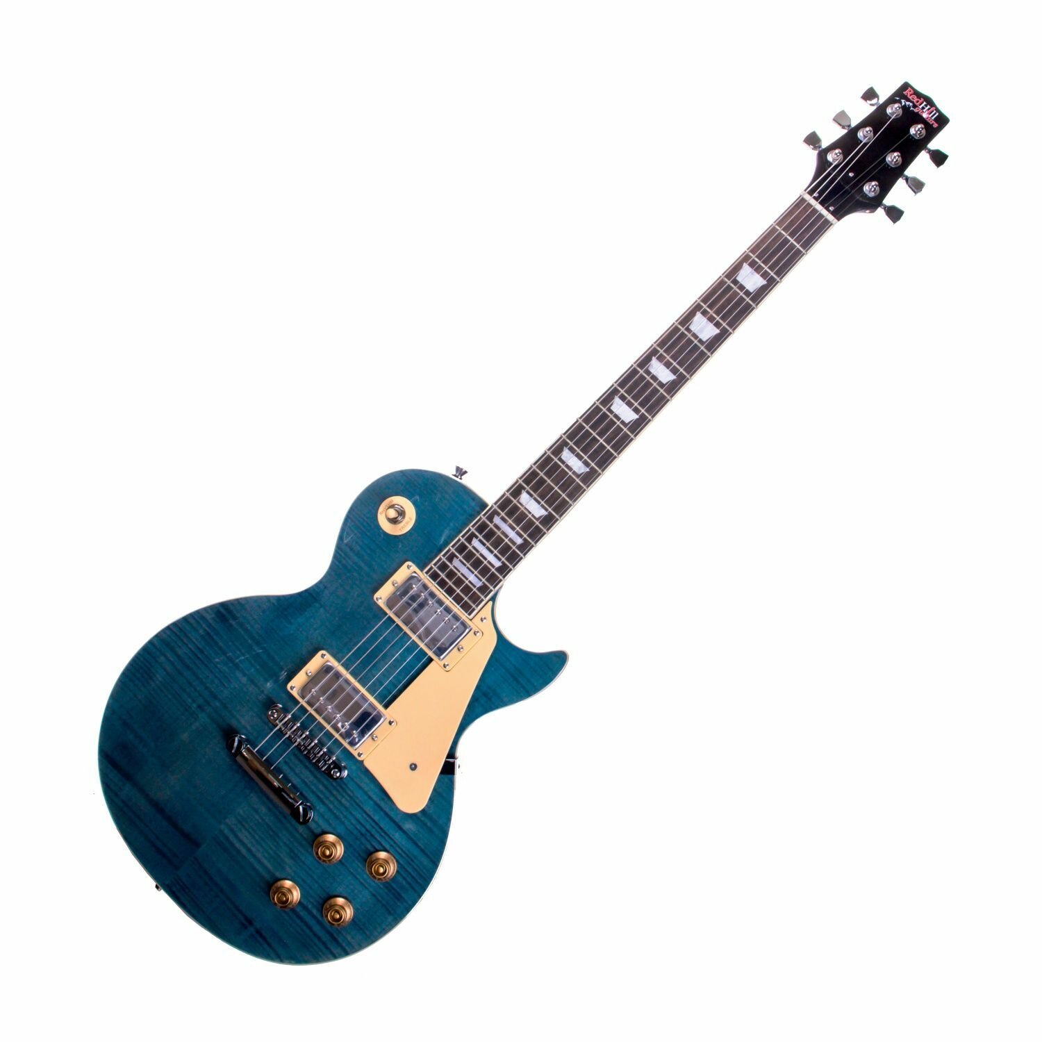 Электрогитара REDHILL LPX200 TBL, Les Paul, H+H, клен/окоуме, цвет прозрачный голубой