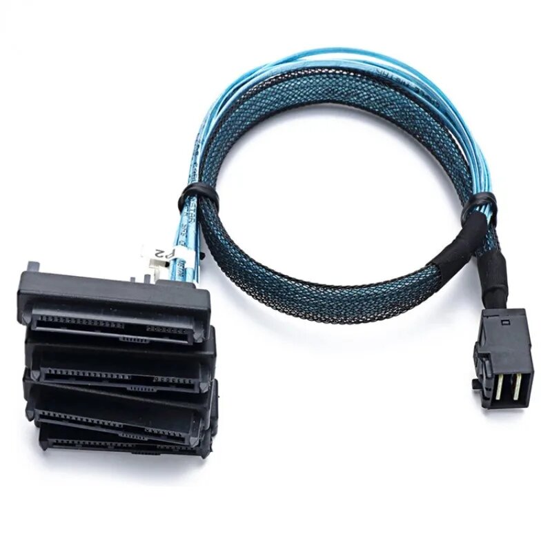 Кабель SATA SFF-8643 к 4 SFF-8482 0,5 метра 1m