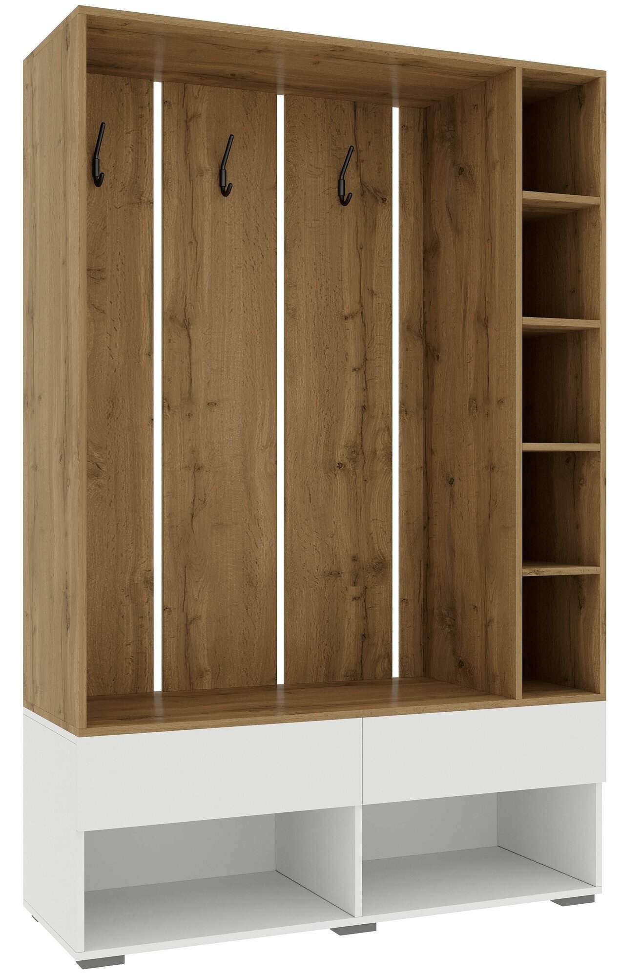 Прихожая мебель белый / дуб вотан Лайфмебель Роут