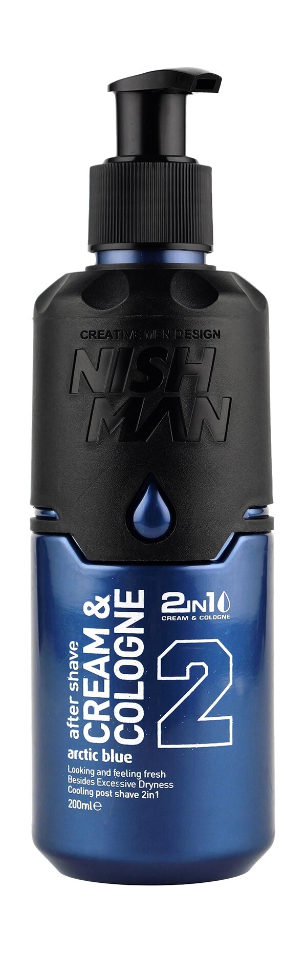 NISHMAN Крем после бритья After Shave Cream + Cologne 2in1 (Arctic Blue), 200 мл