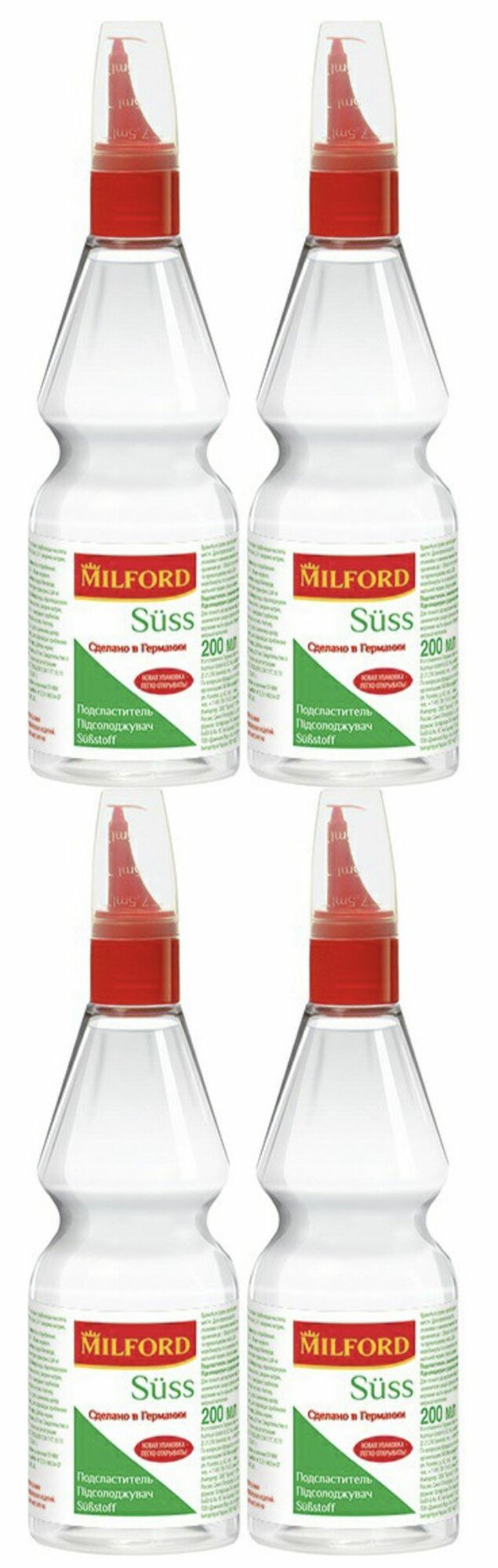 Milford Suss подсластитель жидкий, 200 мл*4 шт