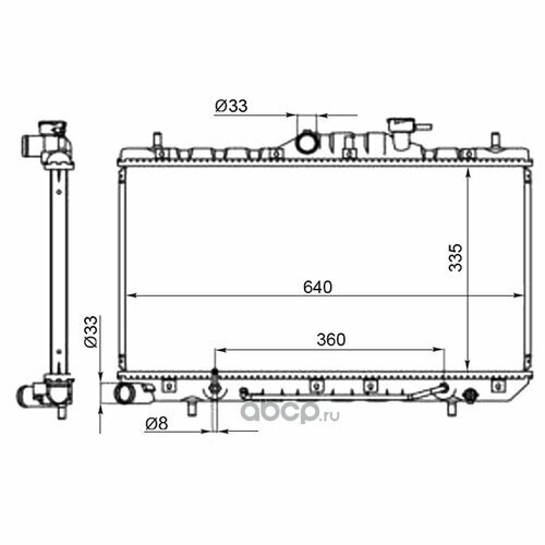 Радиатор Hyundai Accent 99-12 / ТагАЗ Accent 99-12 Sat SGHY0002ATR
