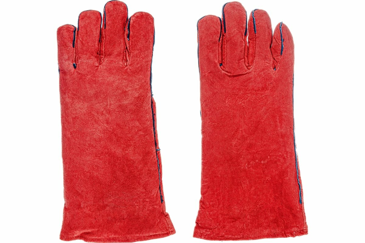 Gigant Краги спилковые, утепленные искусственным мехом, красные GHG-05