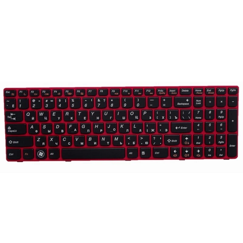 Клавиатура Lenovo G580 Z580A G585 Z585 G590 Z580 GZEELE red