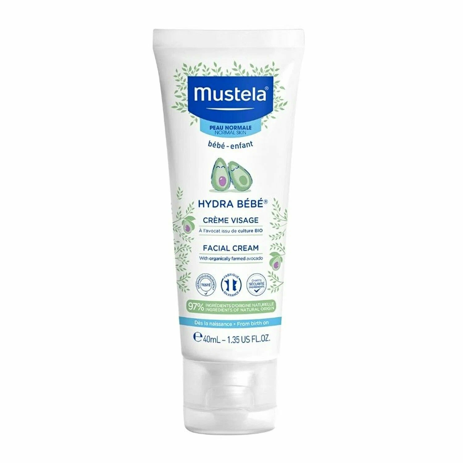 Mustela Hydra Bebe - Крем увлажняющий для лица 40 мл