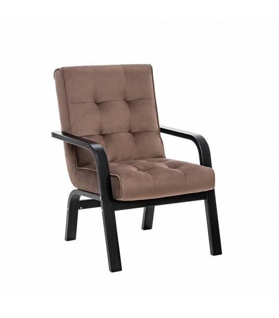 Кресло Leset Модена, венге, ткань велюр, v23 молочный шоколад