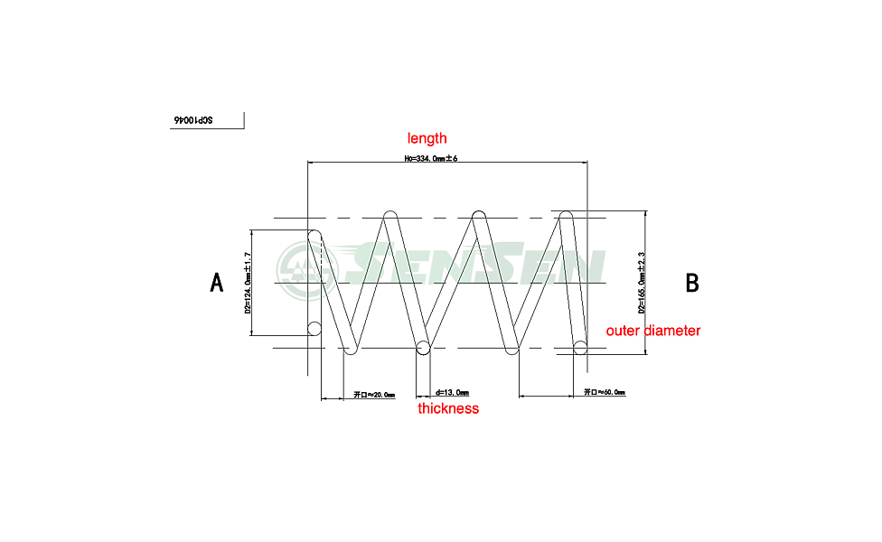 SENSEN SCP10042 пружина подвески передняя Audi (Ауди) 80 86- 91 1.6 1.8-VW Polo (Поло) classic 95-02