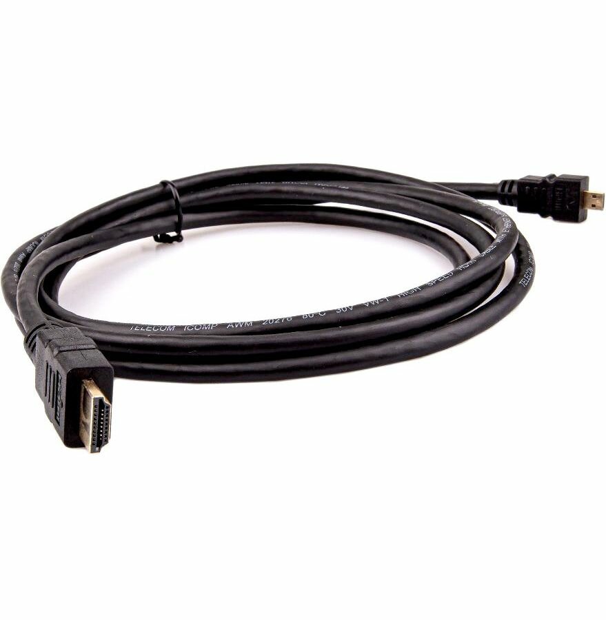 Кабель Telecom HDMI - MicroHDMI-19M ver 2.0+3D/Ethernet,2m (TCG206-2M)