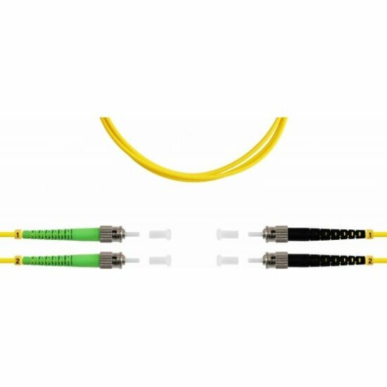 Патч-корд оптический Toplan , дуплексный, ST/APC-ST/UPC, SM 9/125, 5 м, LSZH