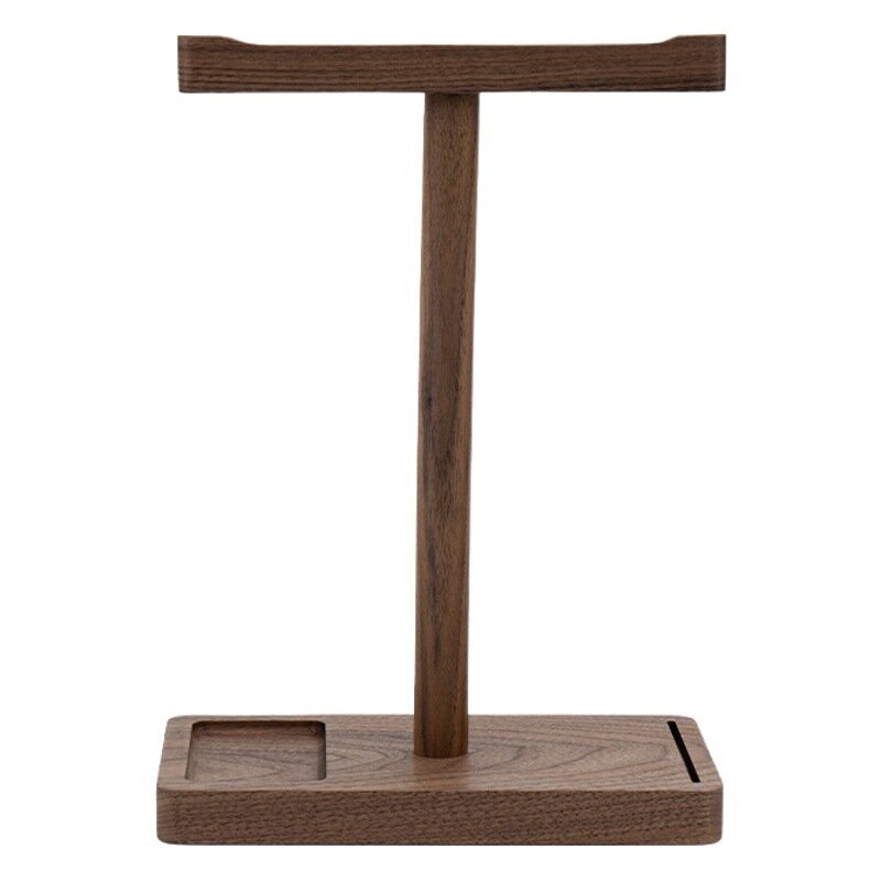 Подставка для гарнитуры, из массива ореха, черная