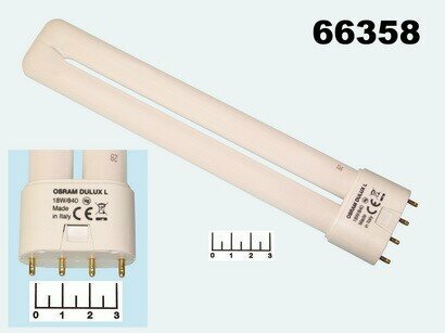Лампа люминесцентная 18W 2G11 840 4000K белый Osram 4 контакта YDW18-1U