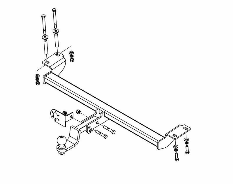 Фаркоп Avtos на CHERY TIGGO (2011-2016)(паспорт и сертификат в комплекте)(без электрики)CE 03 (90x20x16)