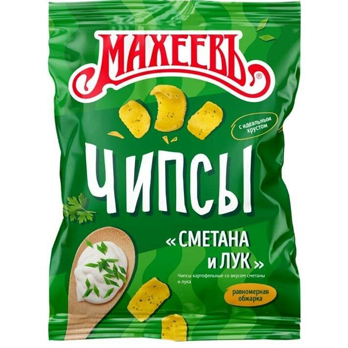 Чипсы Махеевъ сметана и лук ХБИ 80г