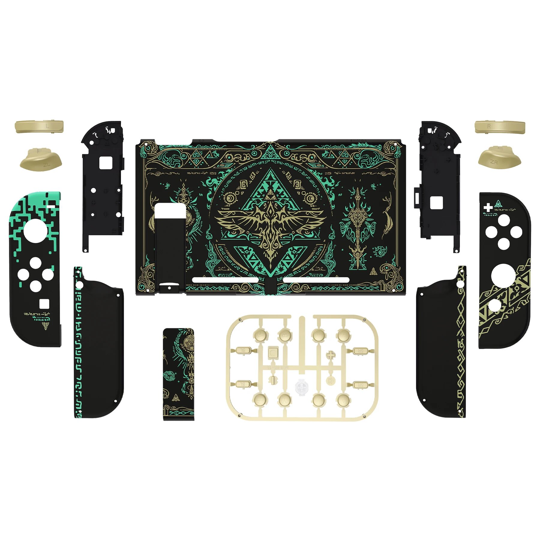 Корпус контроллера eXtremeRate для Nintendo Switch, светится в темноте