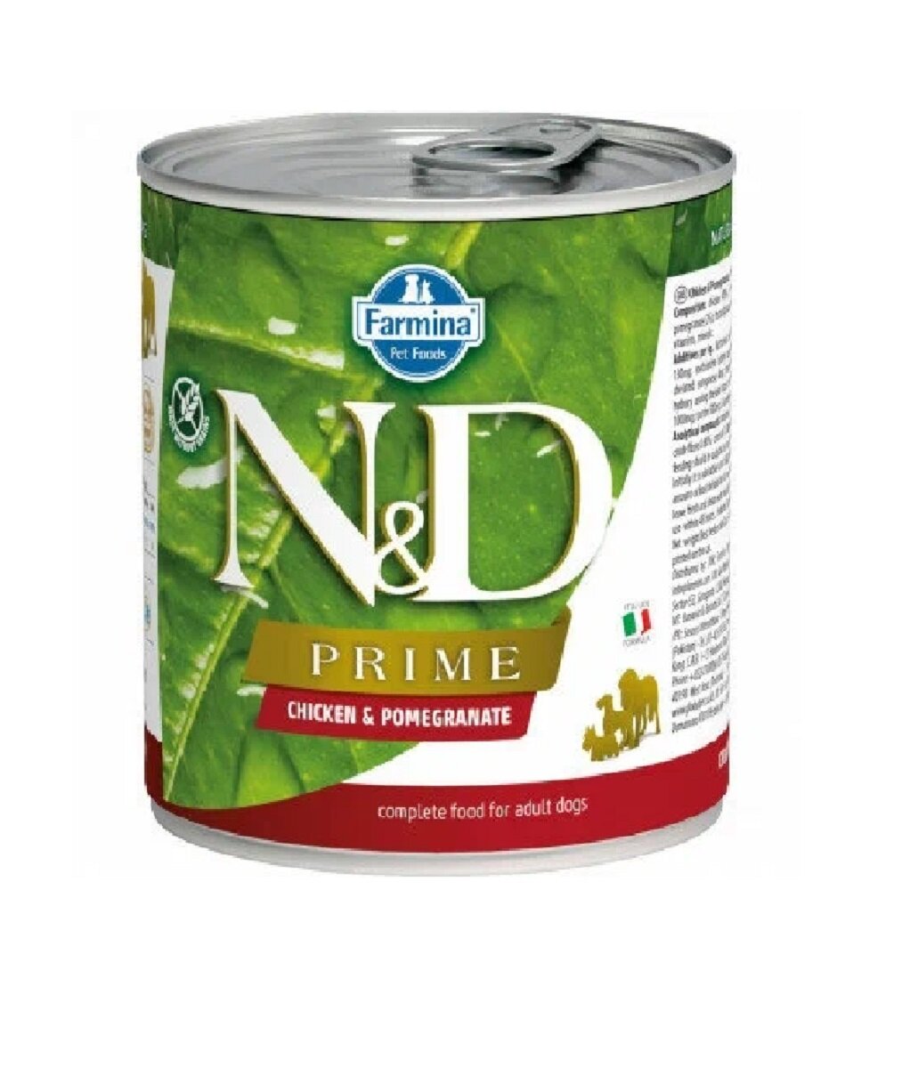 Farmina Консервы ND Dog PRIME Chicken & Pomegranate Курица с гранатом для собак 285г (3шт)