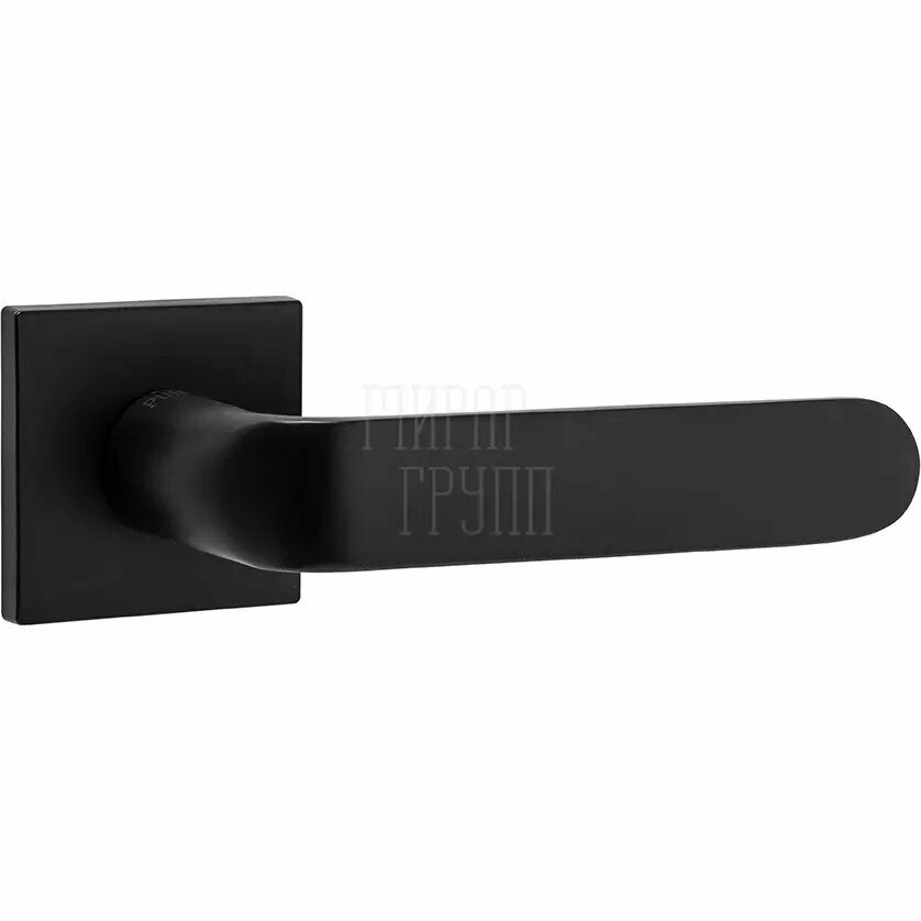 Дверная ручка Punto (Пунто) на квадратной розетке "EXTRA" черный