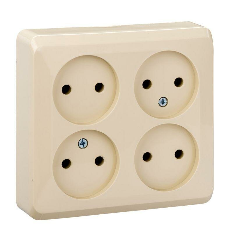 Серия SCHNEIDER Этюд крем розетка 4-я PA16-205K