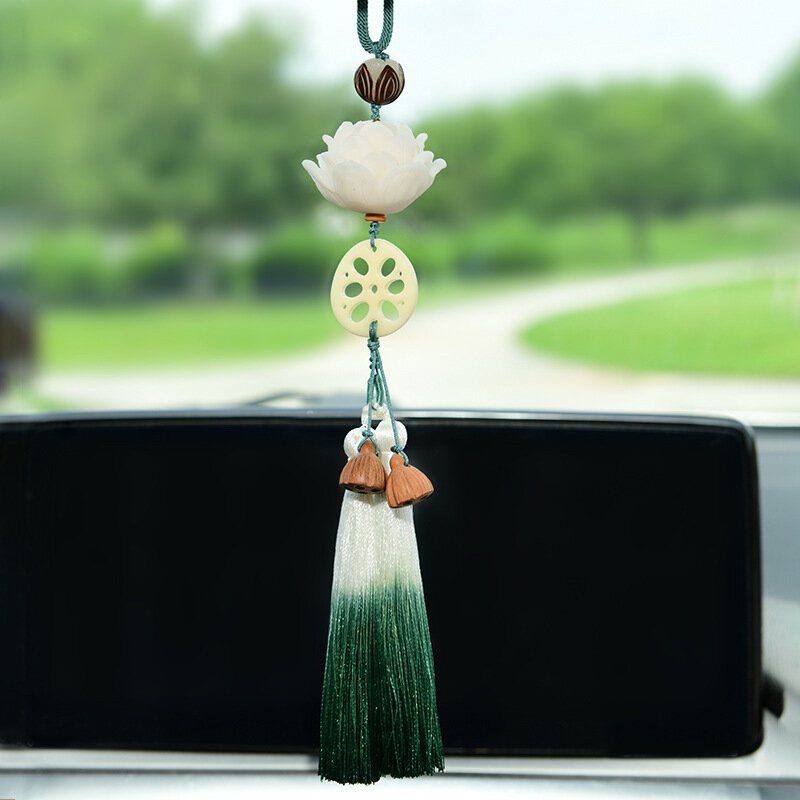 Удача Лотос Корень лотоса Премиум подвеска для автомобиля Парфюм Подвеска для автомобиля Зеркало заднего вида Высококачественное украшение Одна штука Дропшиппинг