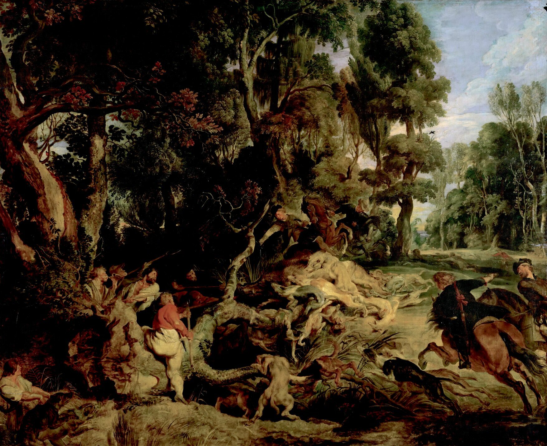 Охота на кабана (1615-1620) размер (137 х 168 см) (Дрезденская галерея)