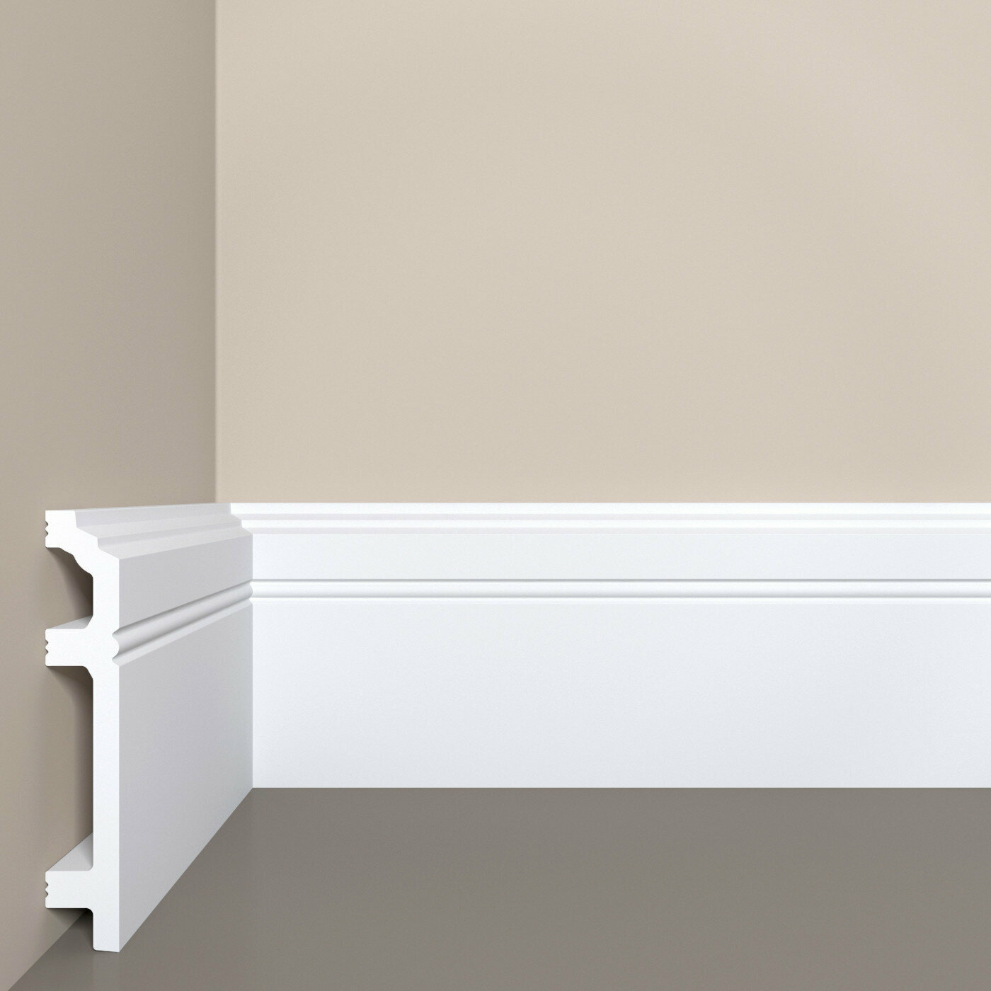 Плинтус напольный Bello Deco П12 120/20 мм, длина 2 метра, под покраску, 1 шт