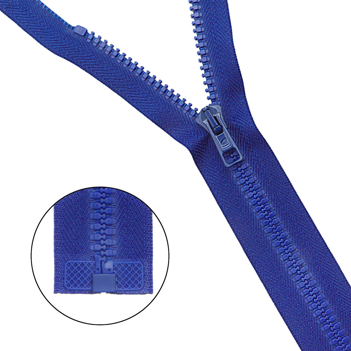 Молния разъемная 45 см тракторная, 1 замок, 5 шт, Тип 6 (2076) ARTA (088 ярко-синий)