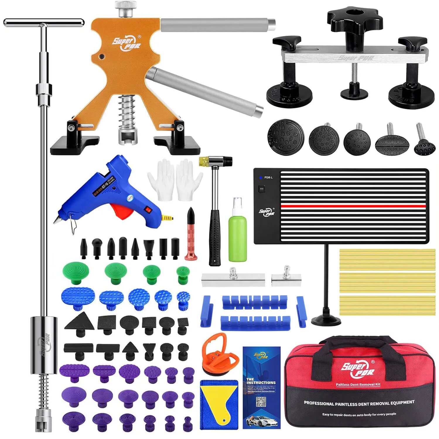 Инструмент для удаления вмятин PDR, комплект для ремонта вмятин на автомобиле, подъемник вмятин, инструмент для удаления вмятин на автомобиле, набор для удаления вмятин на автомобиле, инструмент для удаления вмятин на автомобиле Professional Kit