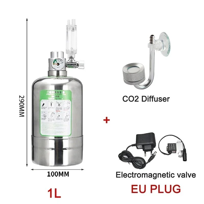 Двойной аквариумный генератор CO2, 2 л 1L Full set EU