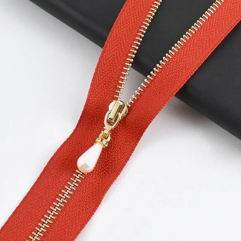 Металлические молнии Meetee 3 шт, 15-70 см RedGold, OpenEnd-No3-60cm