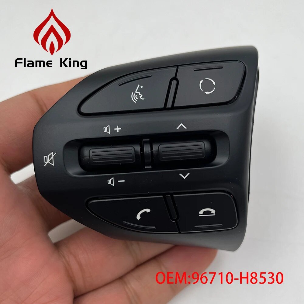 Кнопки управления аудиосистемой Bluetooth Flame King для Kia Rio 2018-2021 X-Line K2 Rio 4 на многофункциональном руле автомобиля